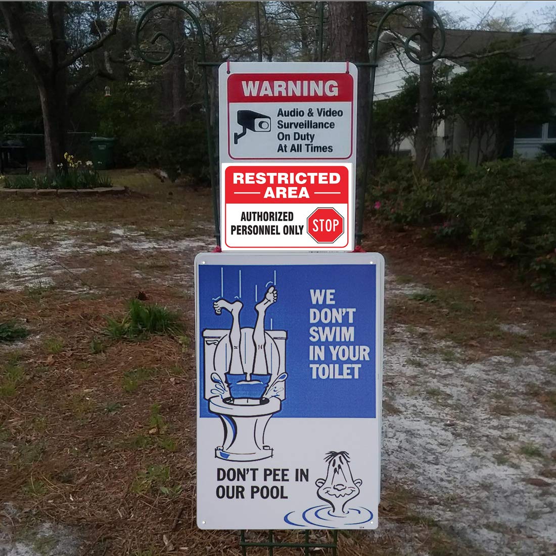 Snapklik.com : Funny Design Metal Sign Dont Pee In Our Pool Signs We ...