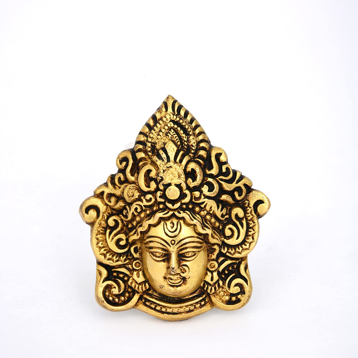 Buy ALODIE- Brass Durga Maa Face Mask Idol Murti | Wall Decor Maa Durga ...