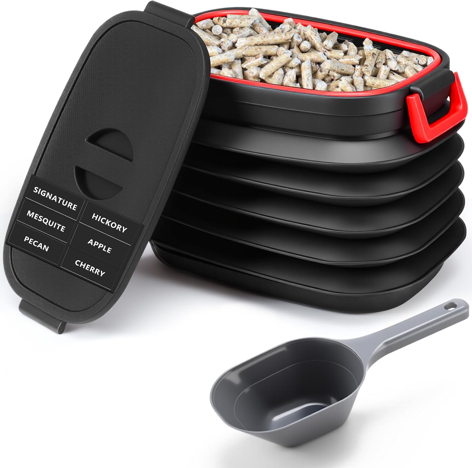 Amazon.com: Geelin Wood Pellet Storage Containers with Scoop & Stickers ...