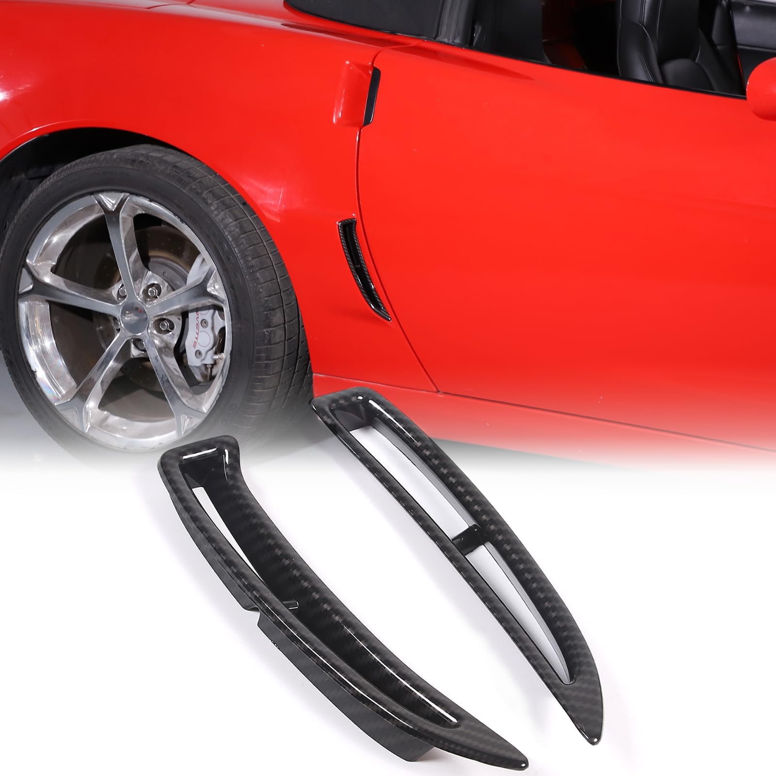 Amazon.com: Moittellc Car Fender Side Vents Cover trim Compatible with ...