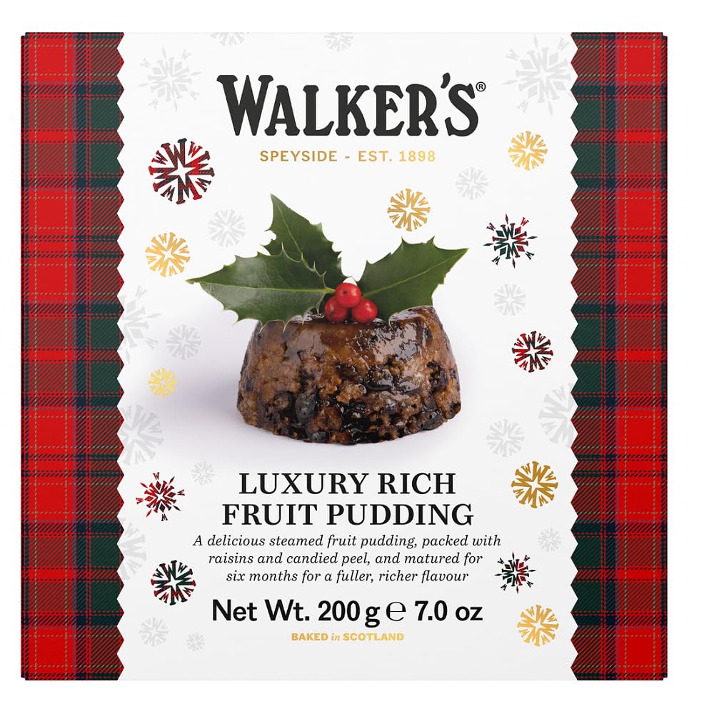 Amazon.com : Walkers Shortbread Luxury Rich Fruit (Plum) Pudding 7oz ...