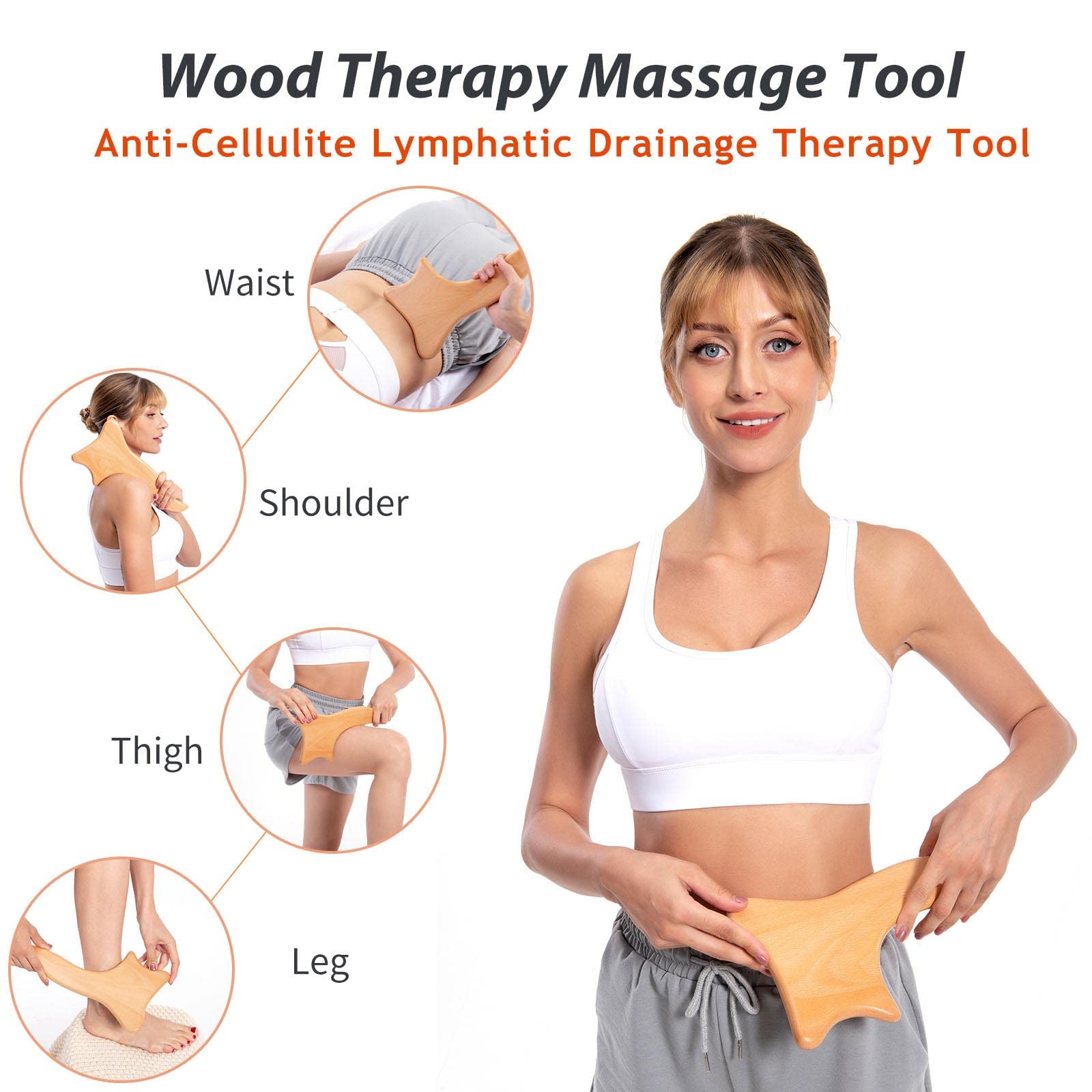 Wood Therapy Tools for Body Shaping,6 Pieces Wood Therapy Kit Anti ...