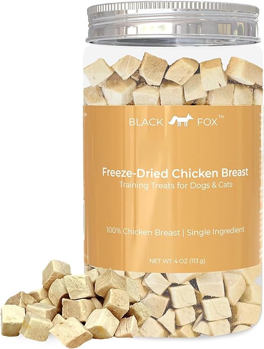Amazon.com : BLACK FOX Freeze-Dried Chicken Breast Training Treats for ...