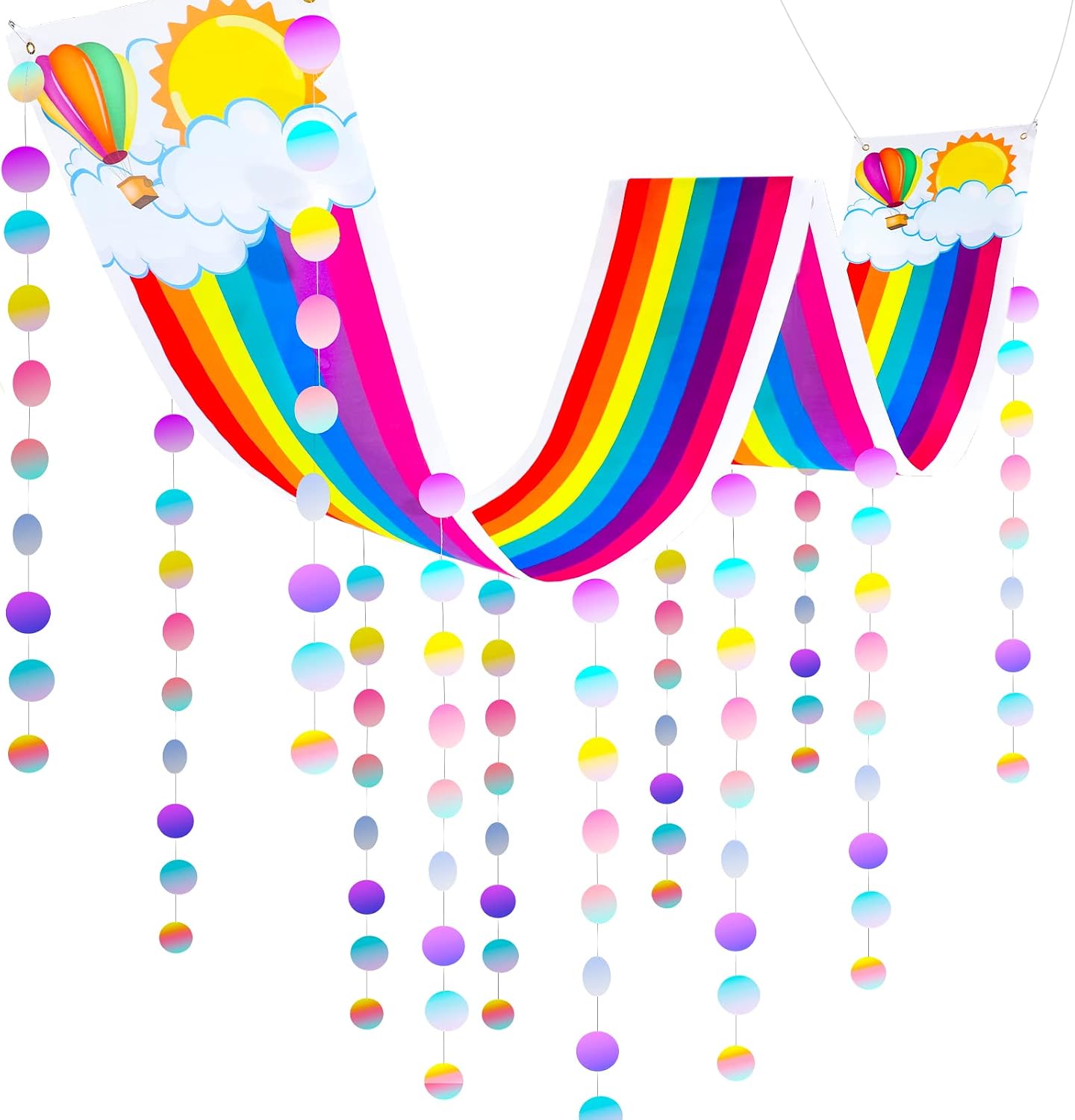 Amazon.com: Spiareal Hanging Rainbow and Cloud Ceiling Decorations ...