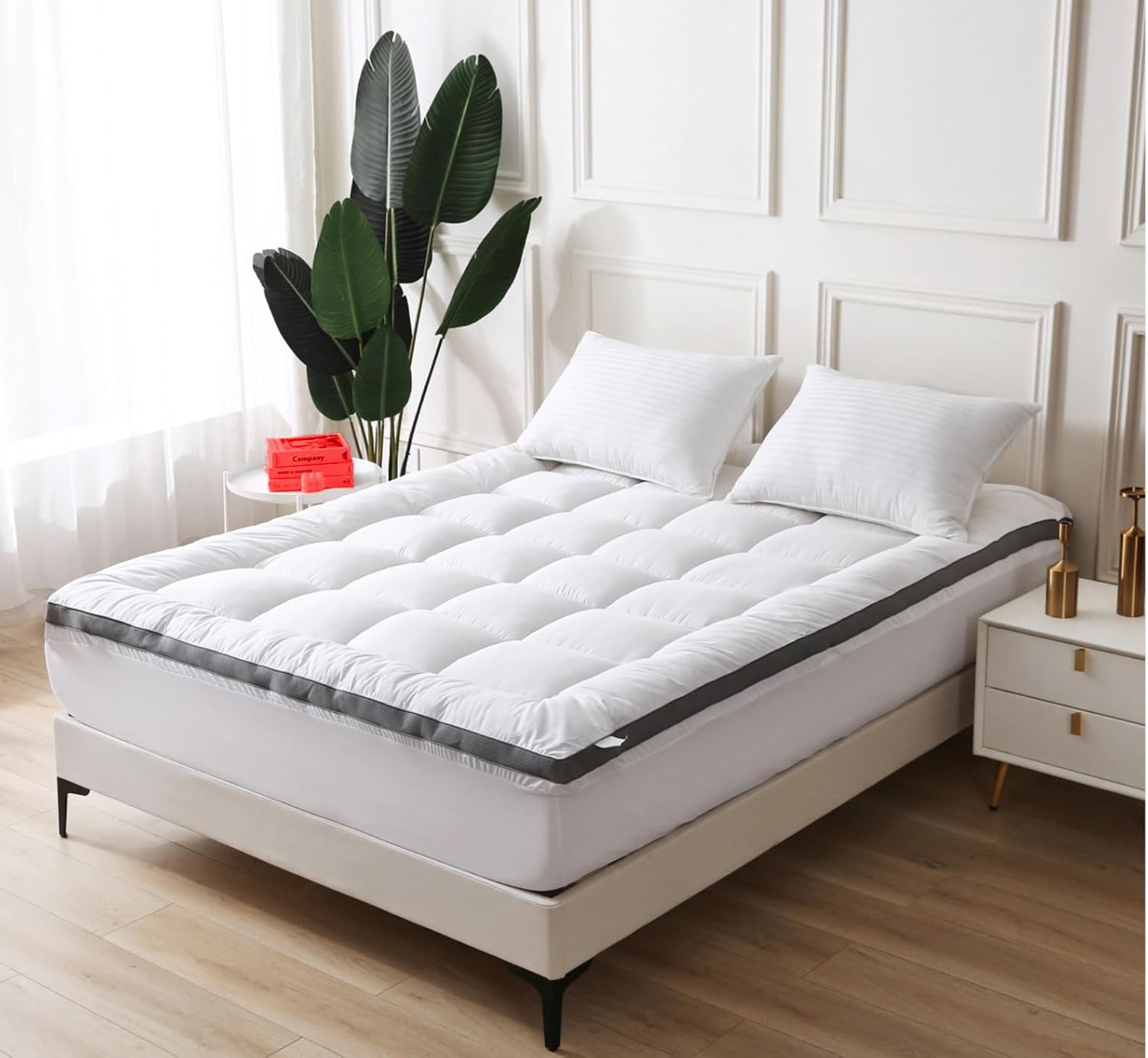 Amazon.com: Primesoft Mattress Topper California King -100% Cotton ...