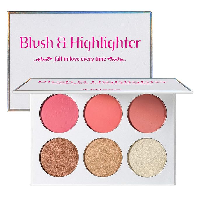 Amazon.com: Blusher & Illuminator Highlighter & Bronzer Powder Contour ...
