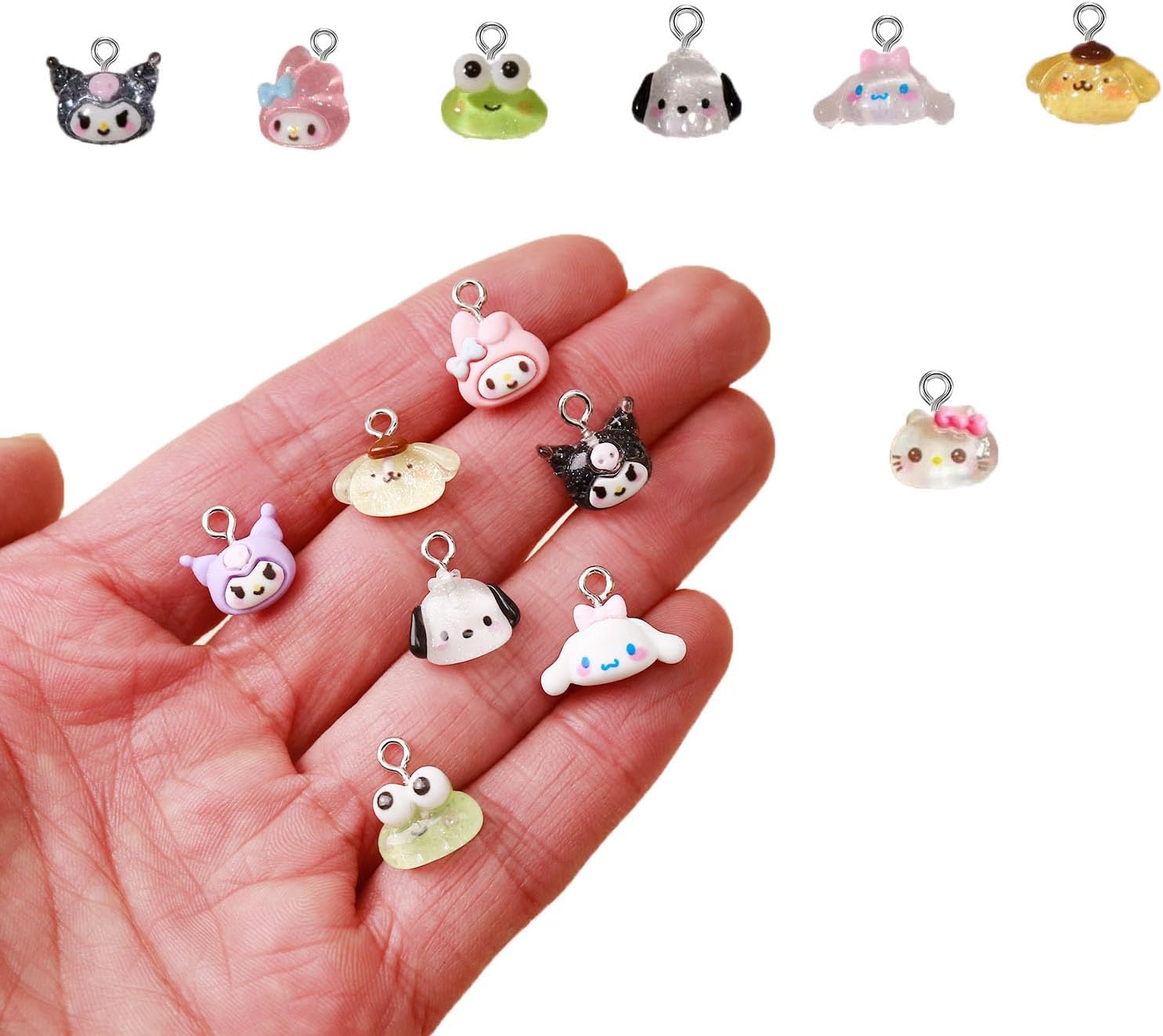 Amazon.com: FULUSODO 60pcs Charms Cute Set, Bulk Mixed Resin Charms Set ...