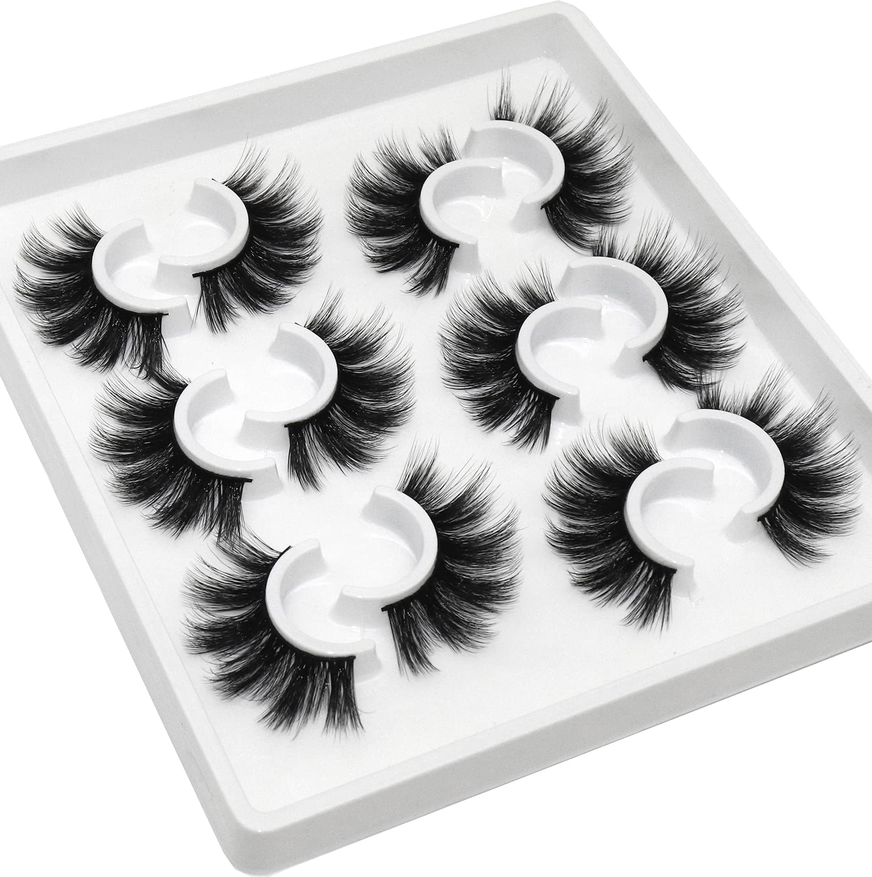 Amazon.com: Losha False Lashes Super Fluffy Faux Mink Eyelashes ...