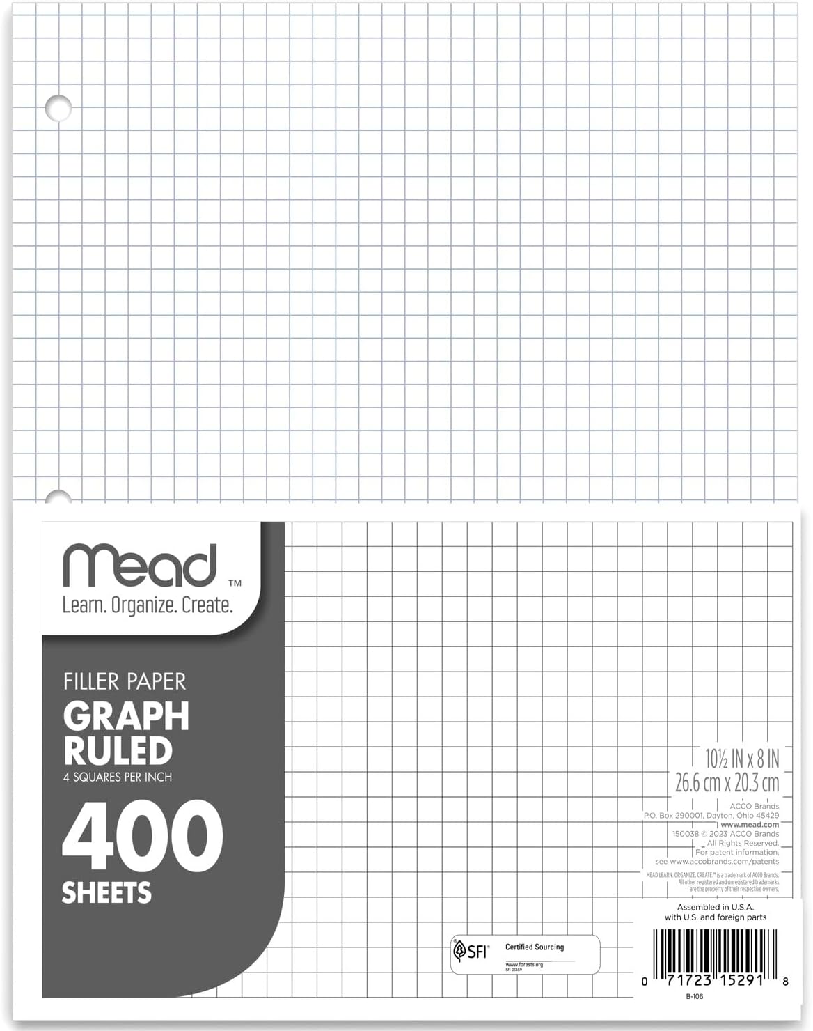 Amazon.com : Mead Loose Leaf Paper, 3 Pack, Notebook Paper, College ...