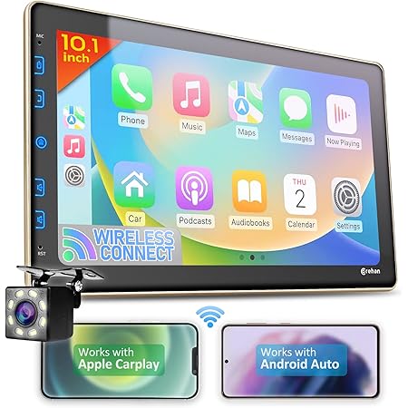 Amazon.com: Double Din Car Stereo Compatible with Apple Carplay, 7 Inch ...