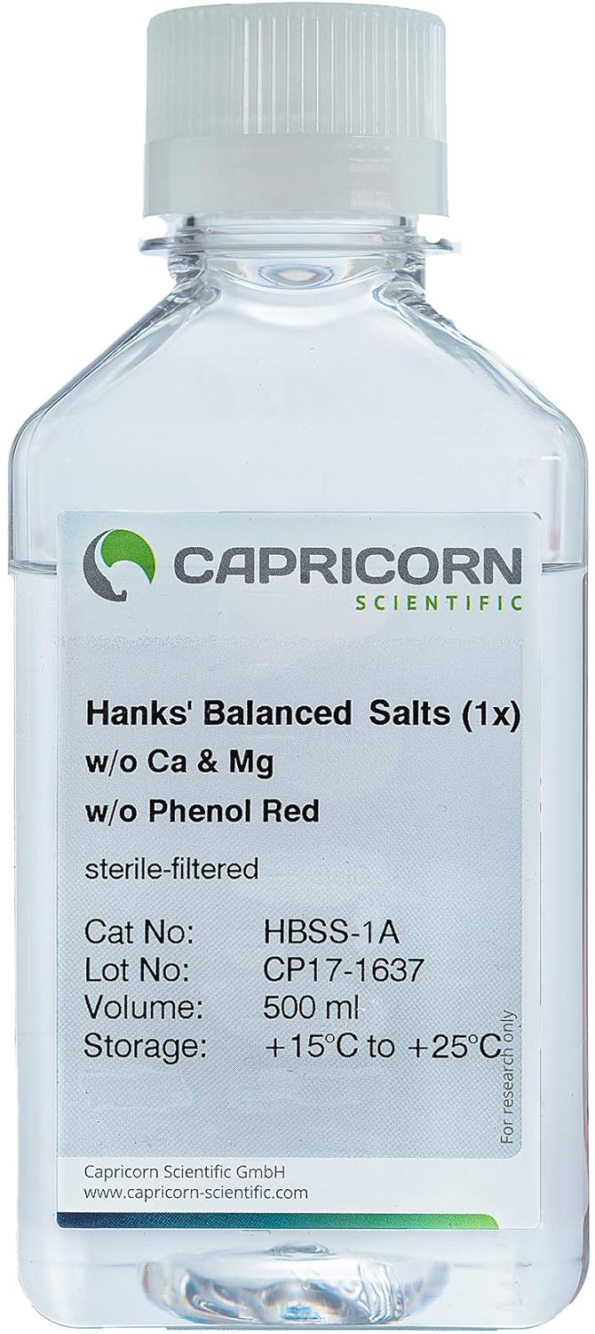 Hanks' Balanced Salts (1x), with Ca & Mg, w/o Phenol Red 500 ml ...