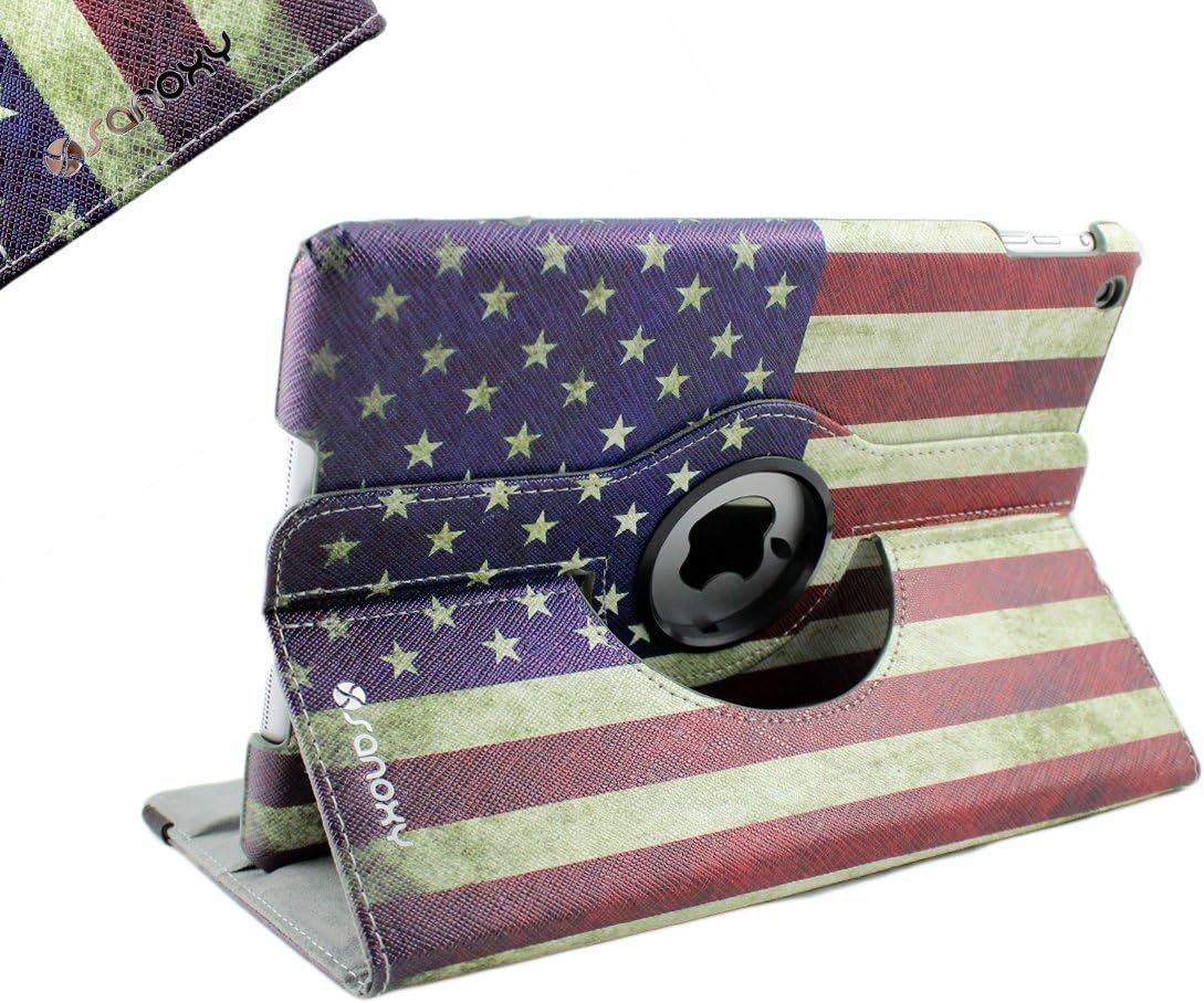 Amazon.com: Sanoxy 360 Rotating Swivel Smart Premium Vegan PU Leather ...