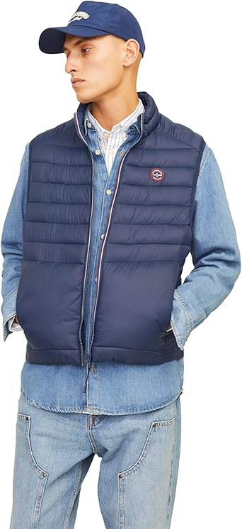 JACK & JONES Sleeveless Down Jacket Sleeveless Down Jacket, Navy Blazer ...