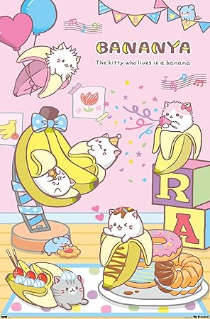 Amazon.com: Bananya - Party Wall Poster: Posters & Prints