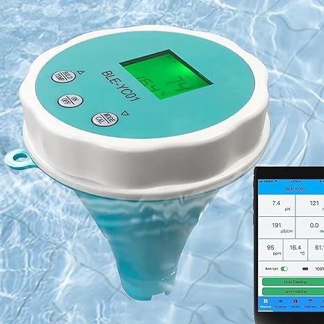 6 In 1 Smart Pool Water Quality Tester, Swimming Pool Spa Water Quality ...