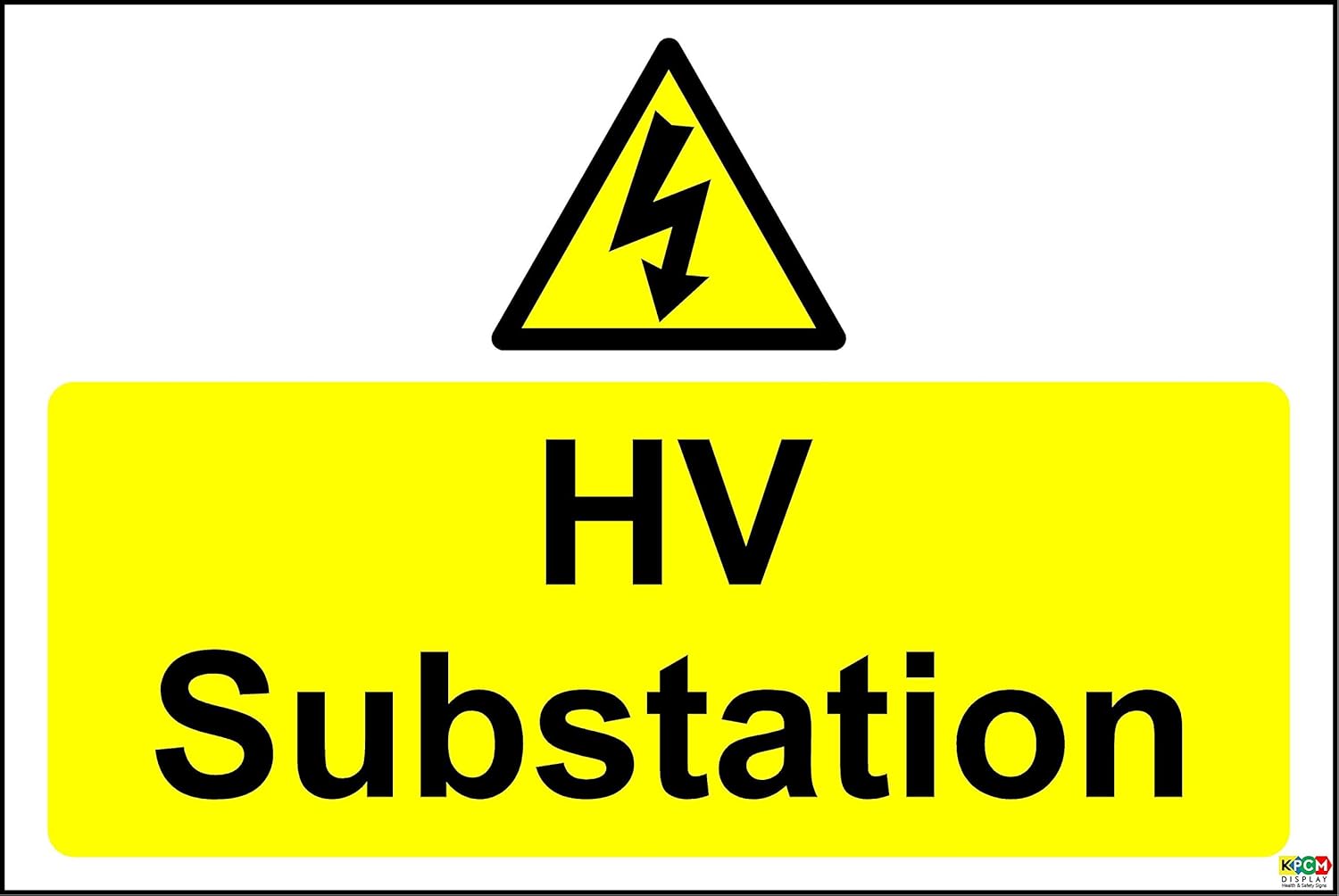 HV substation Sign - Self Adhesive Sticker 300mm x 200mm : Amazon.co.uk ...