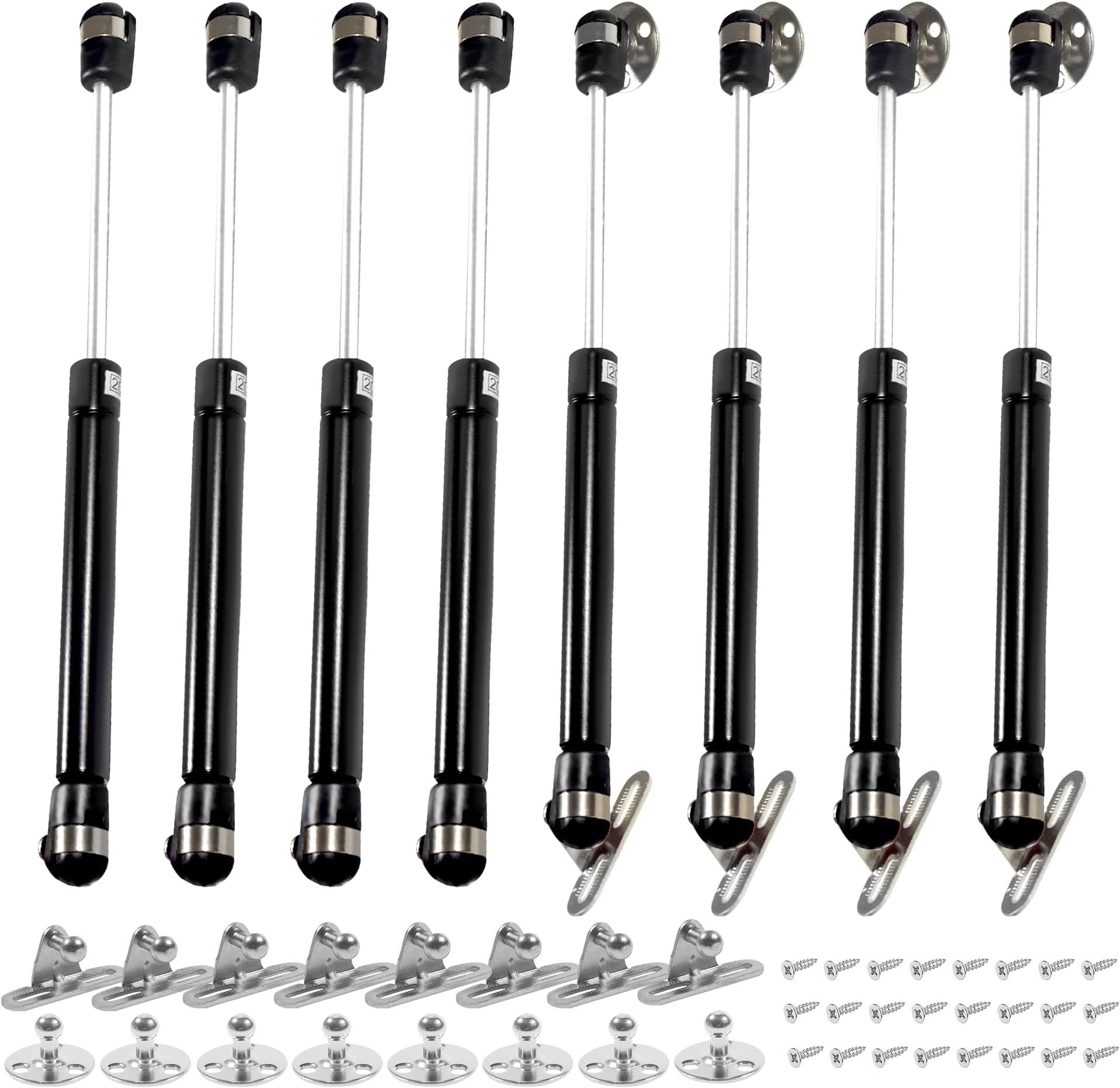 4 PCS 200N/44lbs Gas Struts Slow Down Lift Stay Support Heavy Duty Gas ...