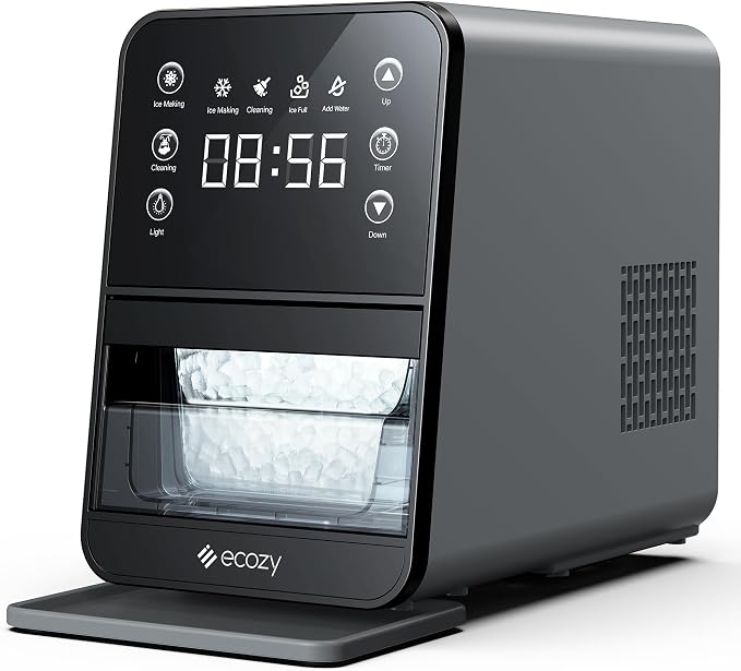 Amazon.com: ecozy Nugget Ice Maker Countertop, Intuitive Ergonomic ...