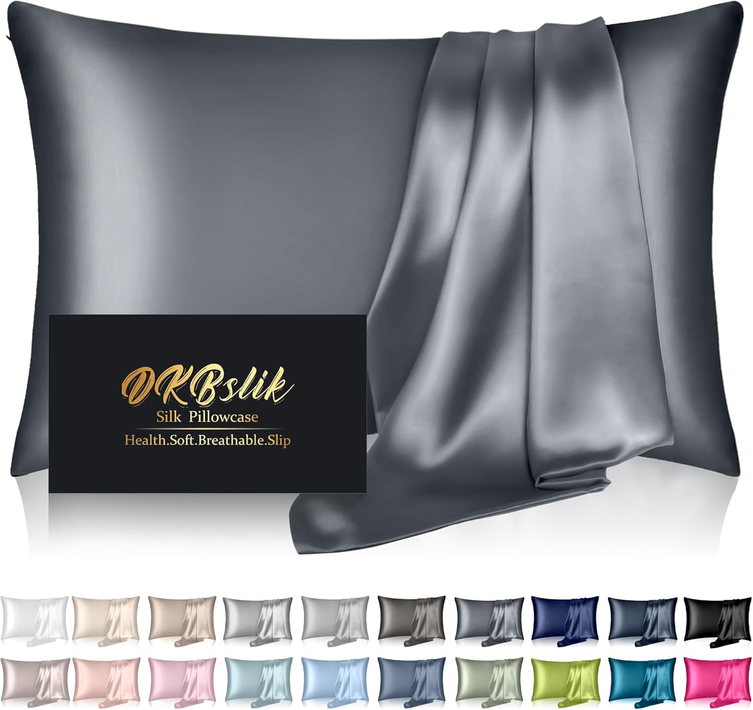 Amazon.com: Mulberry Silk Pillow Cases Queen Size, Silk Pillowcase for ...