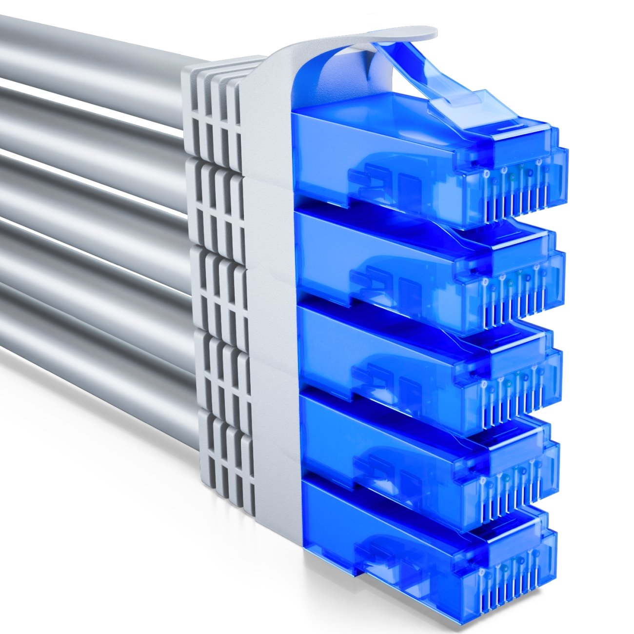 Buy deleyCON 5x 0.5m (1.64 ft.) CAT6 Network Cable Set - U-UTP RJ45 CAT-6 LAN Cable Patch Cable ...