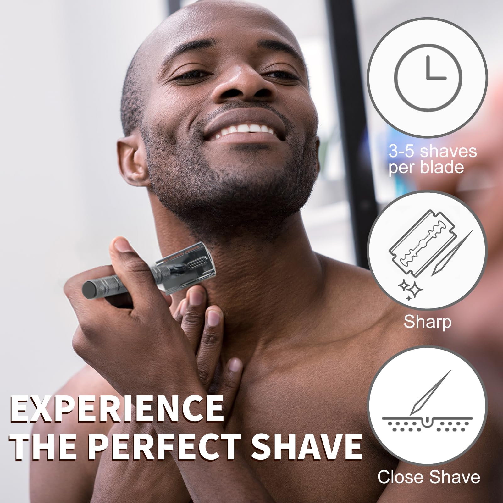 Snapklik.com : Double Edge Safety Razor Blades,50 Count Platinum Coated ...