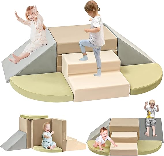 Amazon.com: 6-Piece Toddler Climbing Toys Indoor, Foam Climbing Toys ...