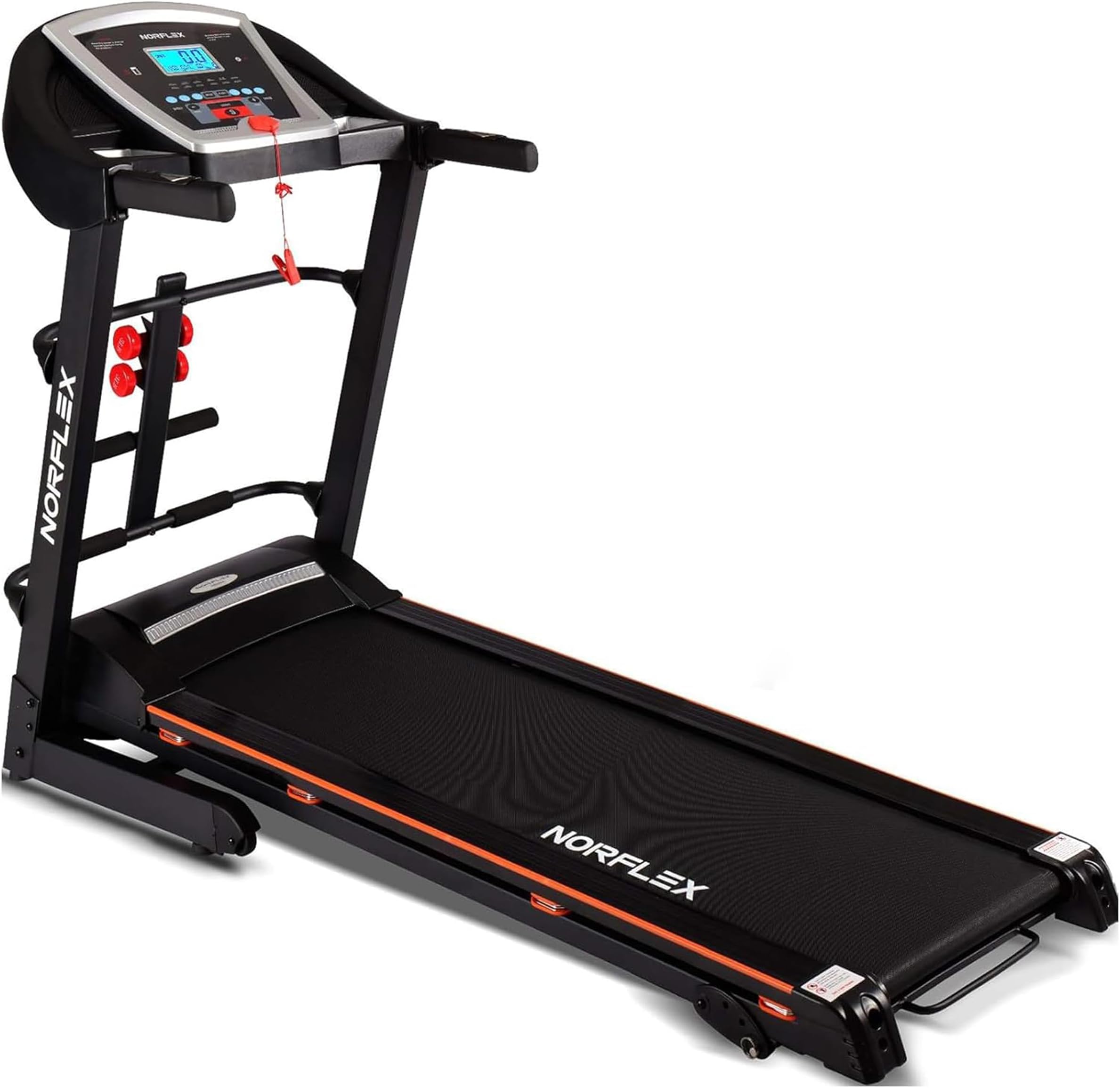 2 in 1 Folding Treadmill with Dual Display, 2.25HP Under Desk Electric ...