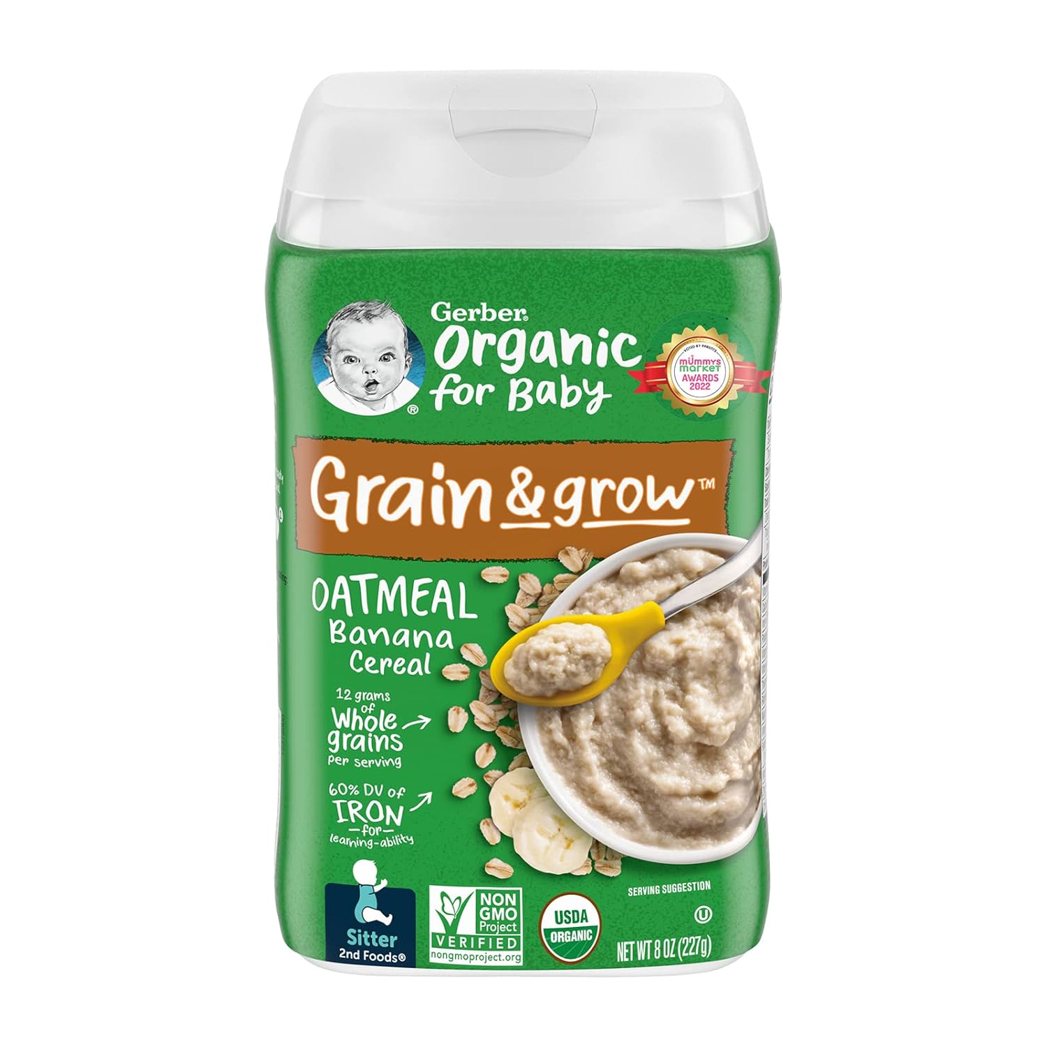 Gerber Organic 2Nd Foods Sitter Banana Avena Alimentos Bebé Alimentos ...