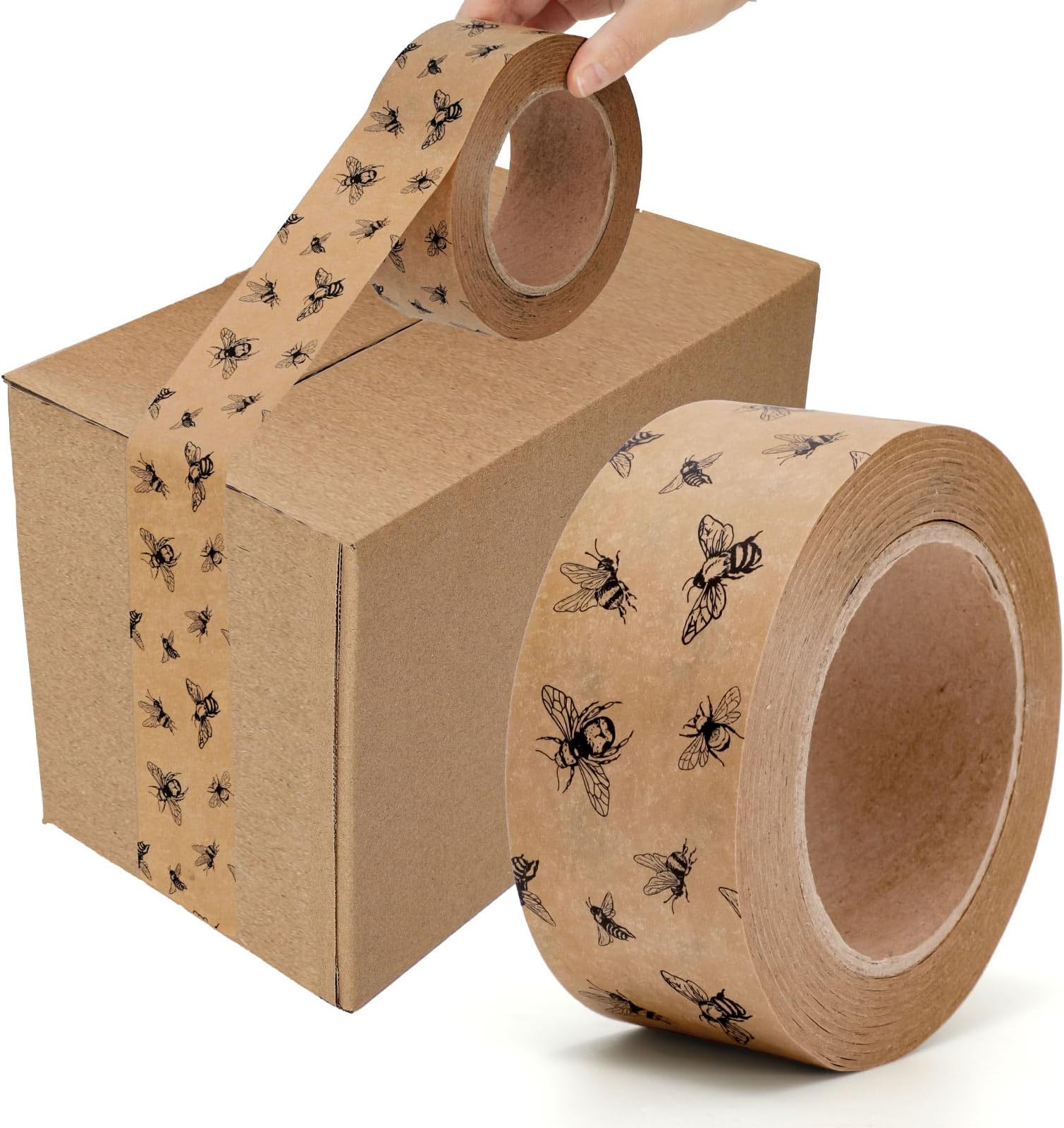 Fysuimu 55 Yard Kraft Paper Packing Tape Honey Bee Brown | Desertcart INDIA