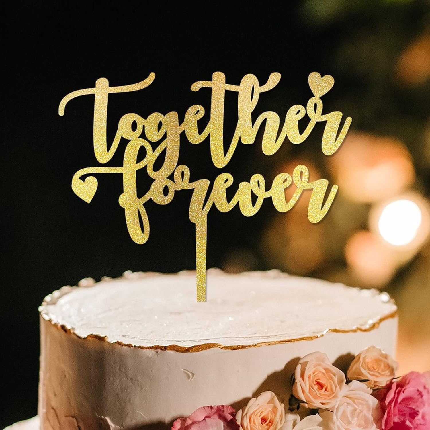 Together Forever Cake Toppers Anniversary Cake Toppers Bride And Groom ...