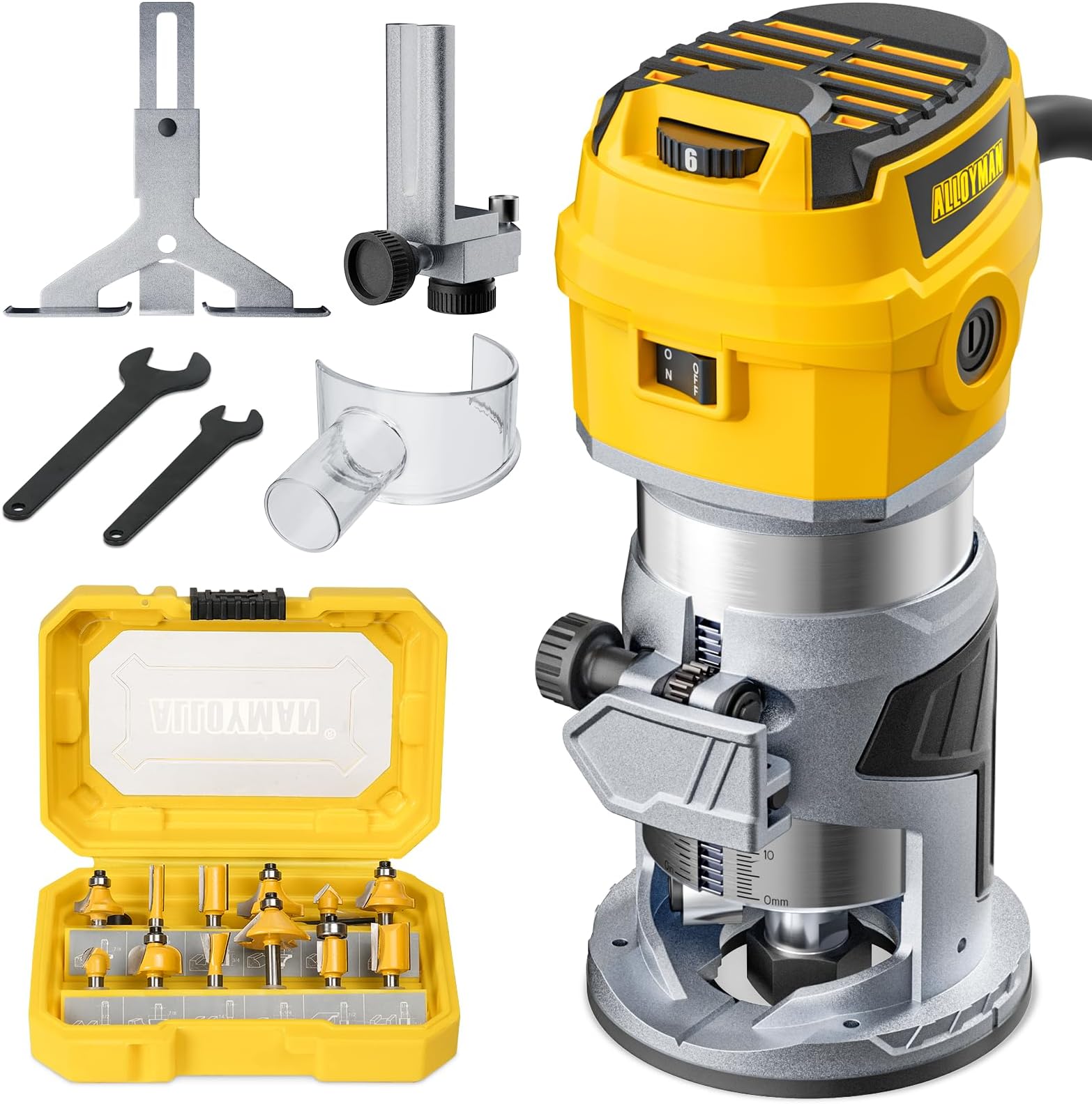 DEWALT Router, Fixed Base, 1-1/4 HP, 11-Amp, Variable Speed Trigger ...