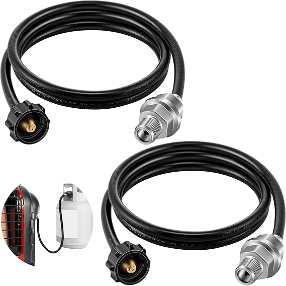 Amazon.com : Zonon 2 Pcs 6 ft Propane Adapter and Hose Propane Fuel ...