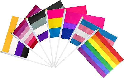 Amazon.com : Consummate 70 Pack Rainbow Pride Flag Set Small Mini Gay ...