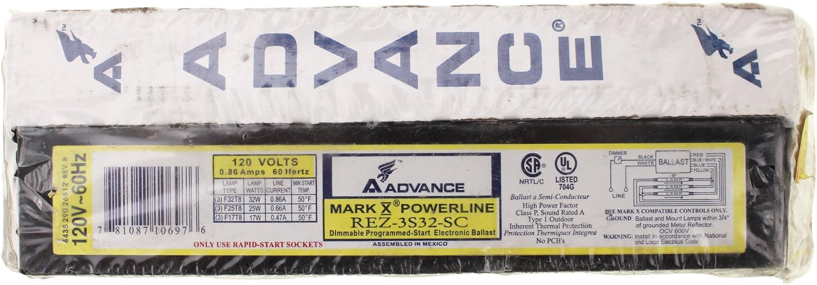 Advance 12332 - REZ-3S32-SC T8 Fluorescent Ballast - Electrical ...