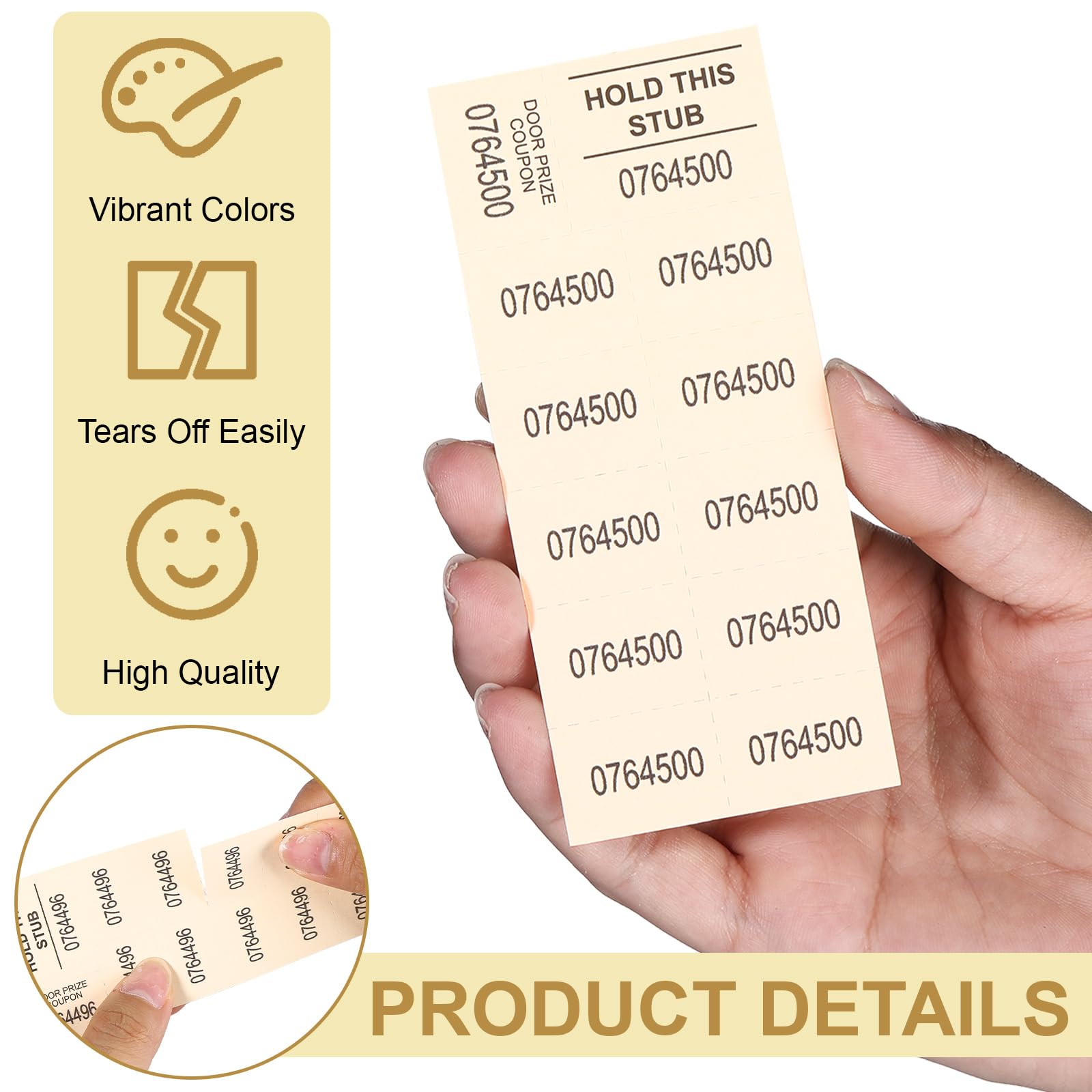 Snapklik.com : 500 Sheets Raffle Ticket Sheets Chinese Auction Tickets ...