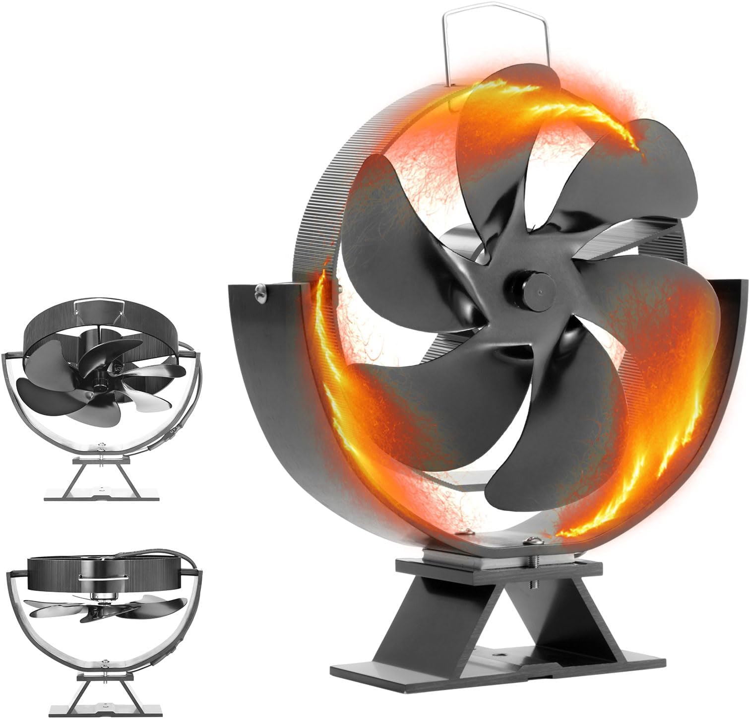 Amazon.com: Wood Stove Fan, Adjustable Angle Heat Powered Fireplace Fan ...