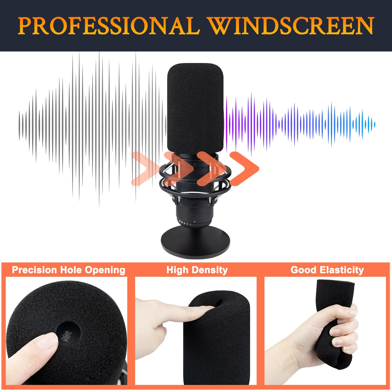 Snapklik.com : SOULWIT Protective Microphone Foam Cover Pop Filter For ...