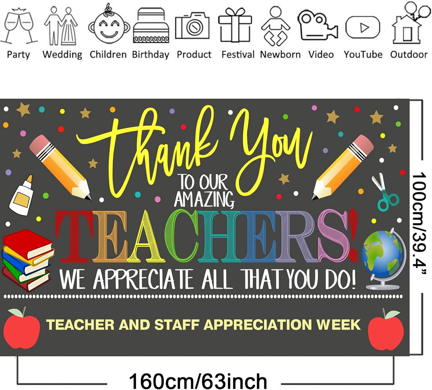 Teacher Appreciation Week Backdrop Banner School Australia | Ubuy