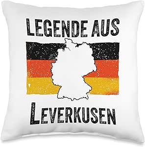 Amazon.com: Legende aus Leverkusen, Germany, Deutschland Throw Pillow ...