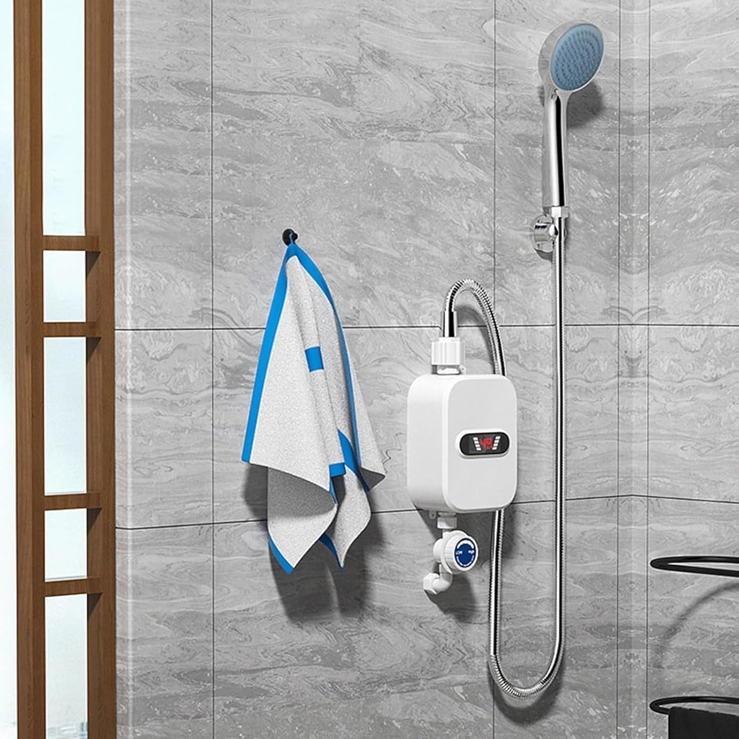 Busaiu Electric Water Heater for Shower, Instant Heating Without Water ...