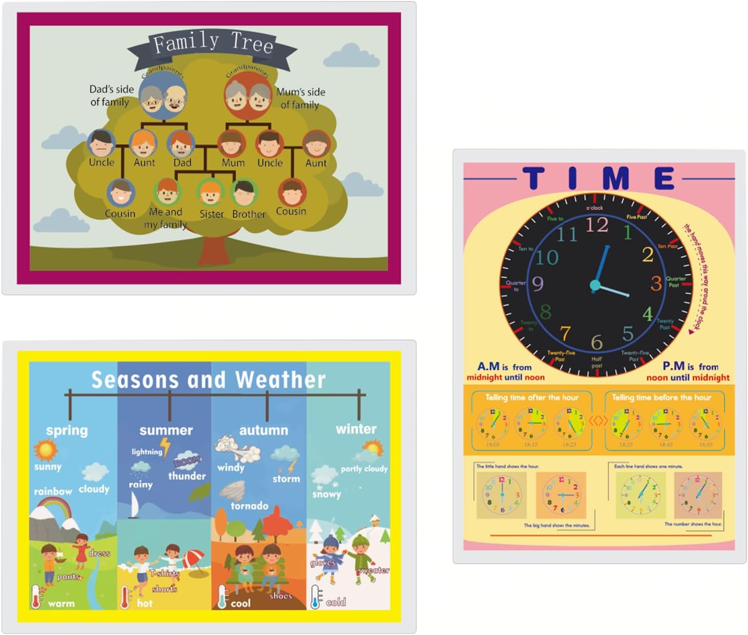 Amazon.com: SANTSUN Family Tree, Time, Weather Mind Mapping ...