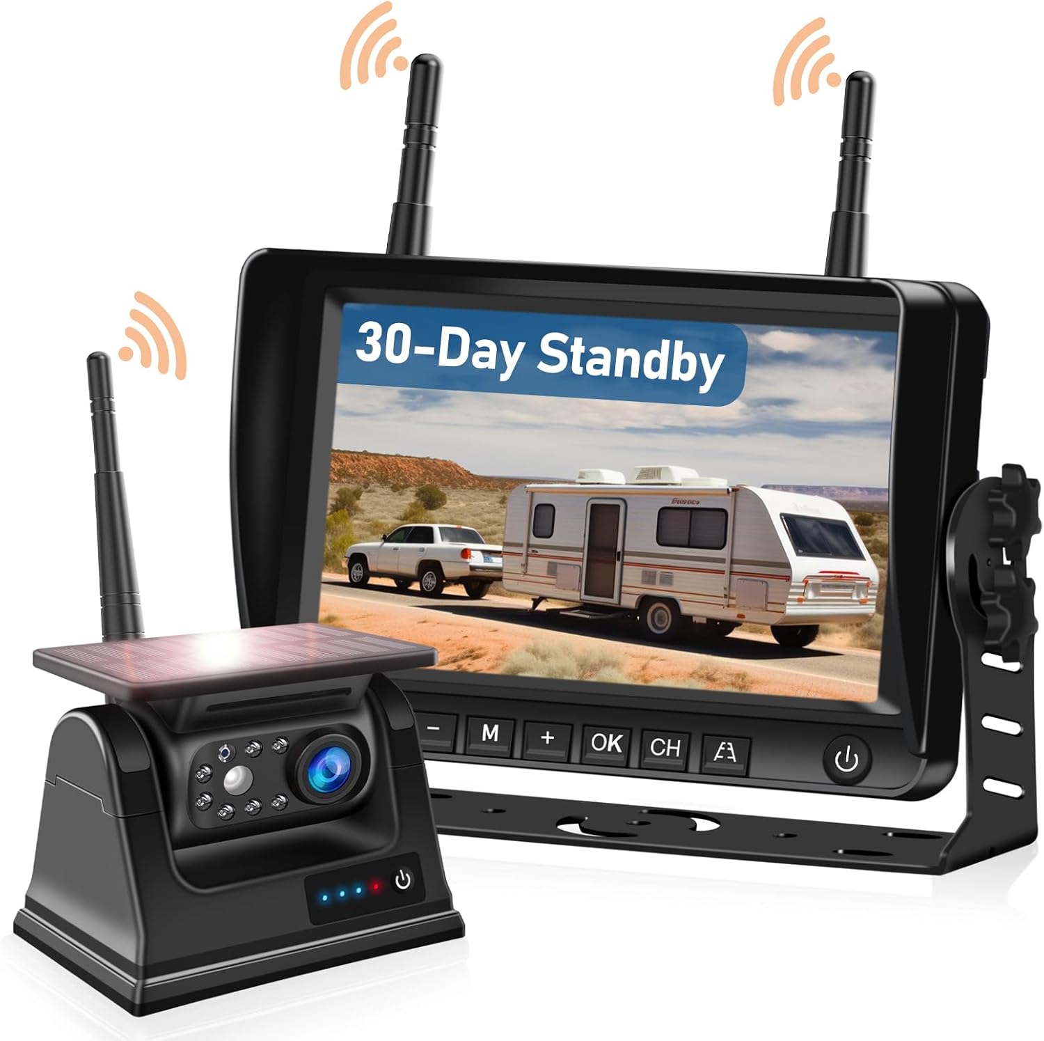 Amazon.com: VEKOOTO Magnetic Solar Wireless Backup Camera, Upgrade Auto ...