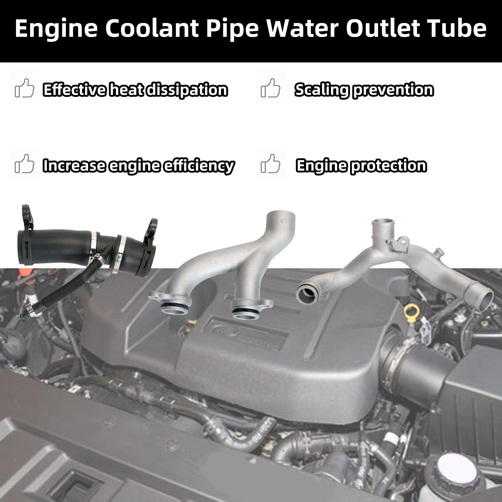 Snapklik.com : LR090630 Engine Coolant Pipe Water Outlet Tube For Land ...