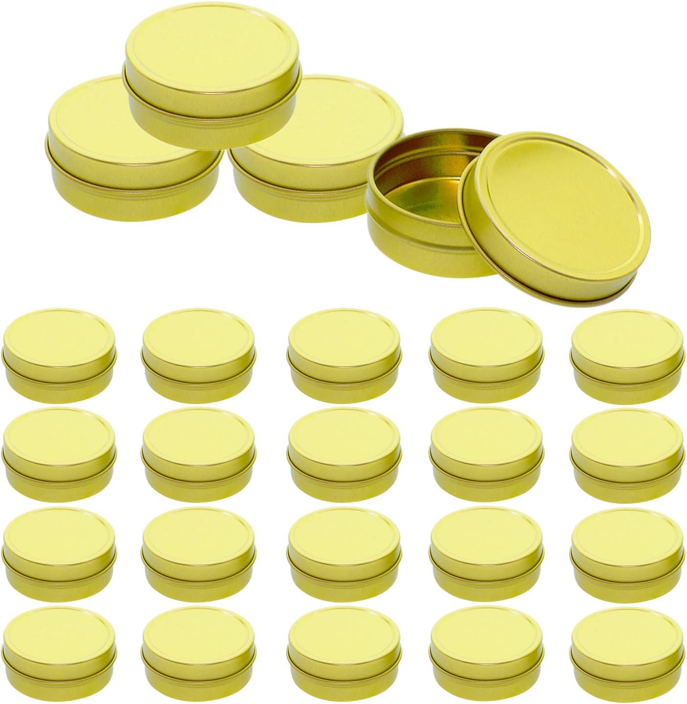 Amazon.com: Mimi Pack 24 Pack Tins 4 oz Shallow Round Tins with Solid ...