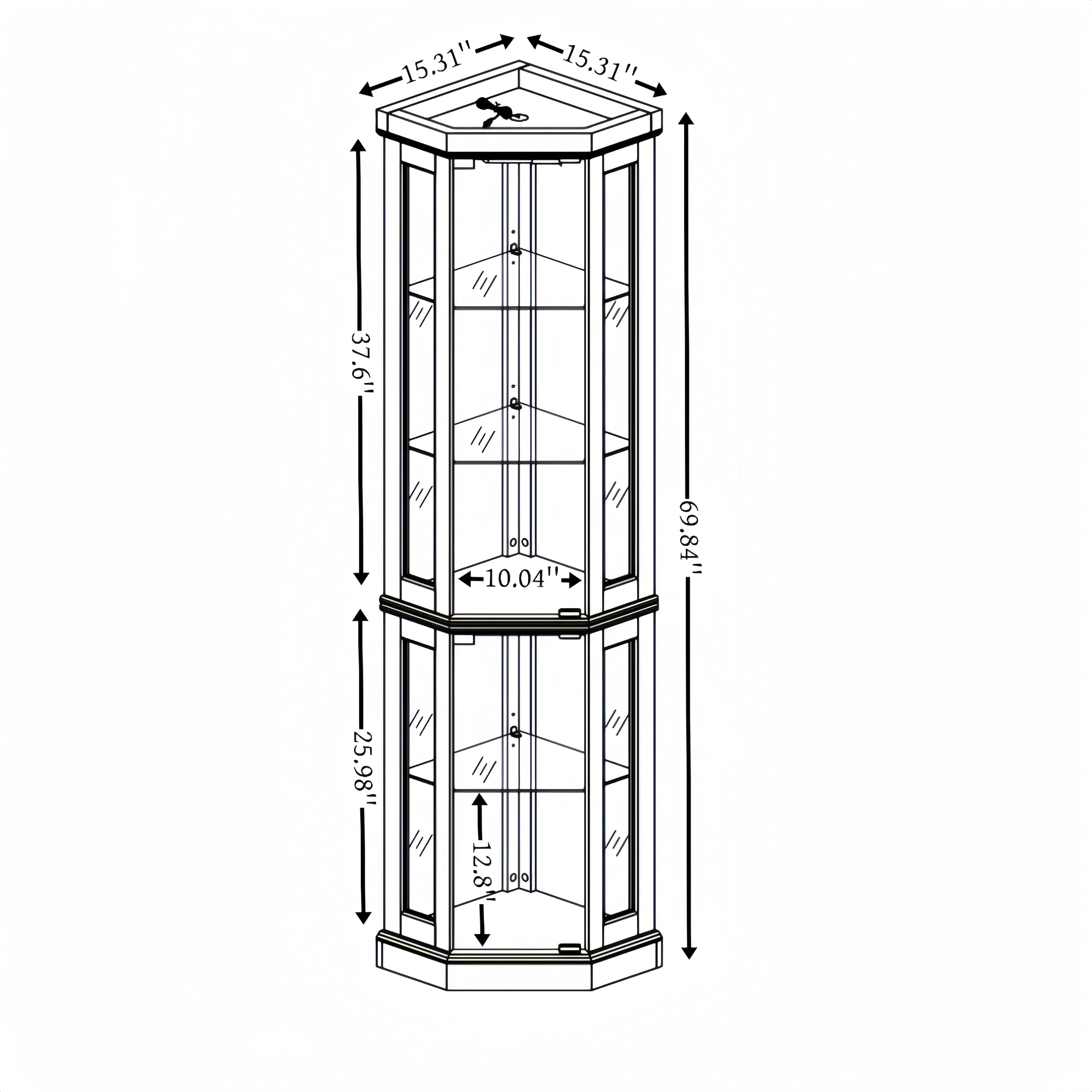 Whittlesey Dining Cabinet Corner Curio Cabinets,Corner Glass Cabinet ...