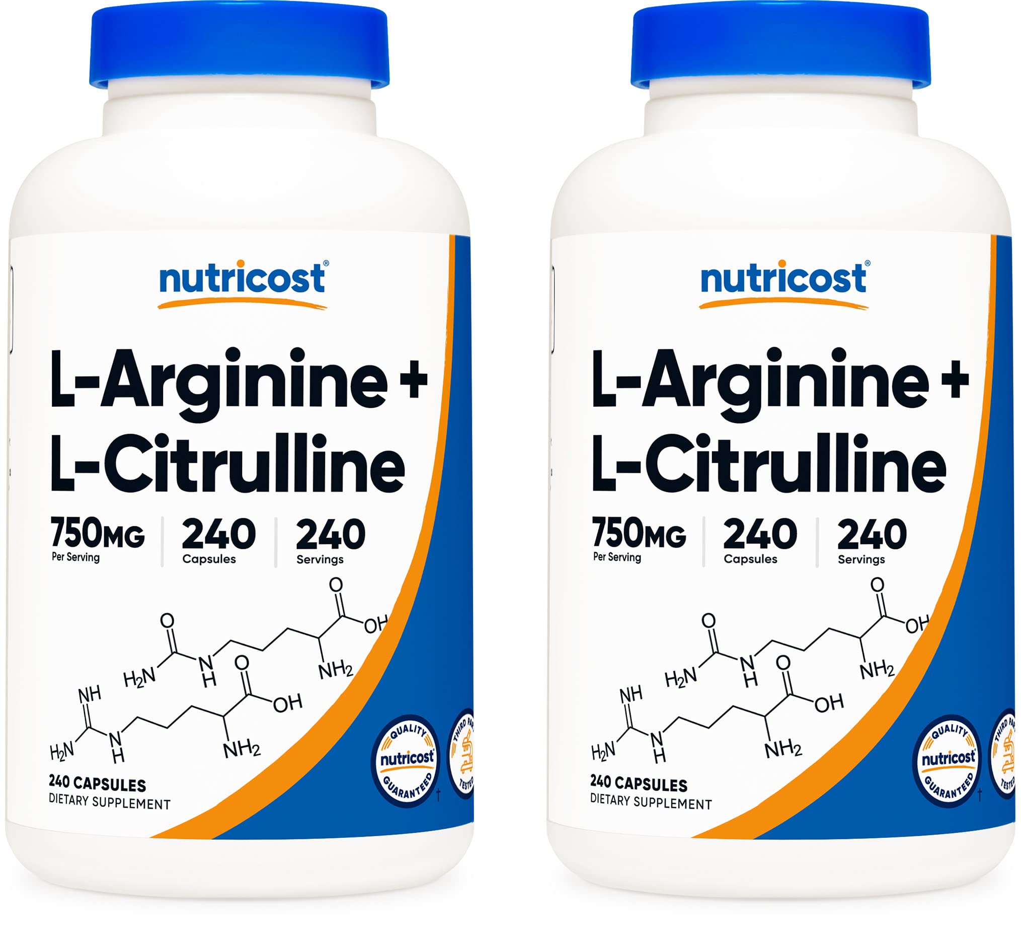 Snapklik.com : Nutricost L-Arginine L-Citrulline Complex 750mg, 240 ...