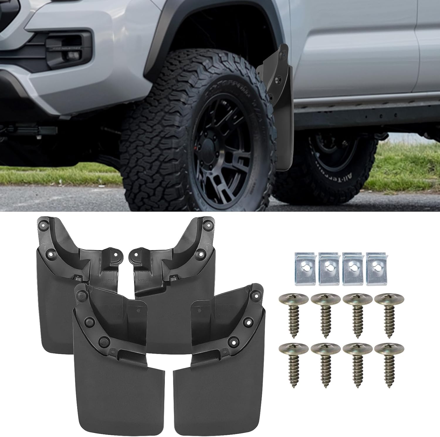 Amazon.com: Mud Flaps for Toyota Tacoma, Front & Rear Mud Guards Splash ...