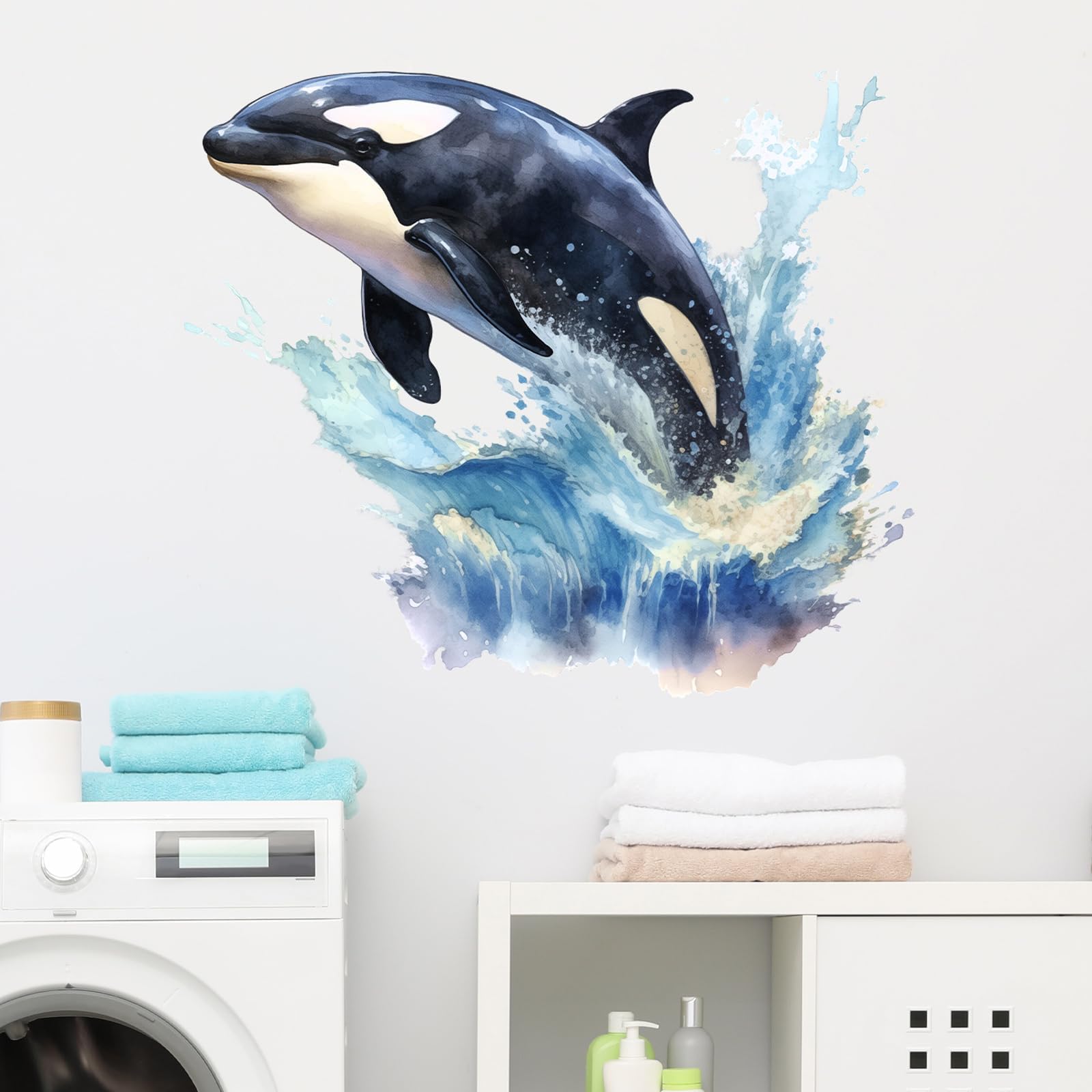 Amazon.com: Walls of the Wild Orca Wall Decal Large (48 in. x 28 in ...