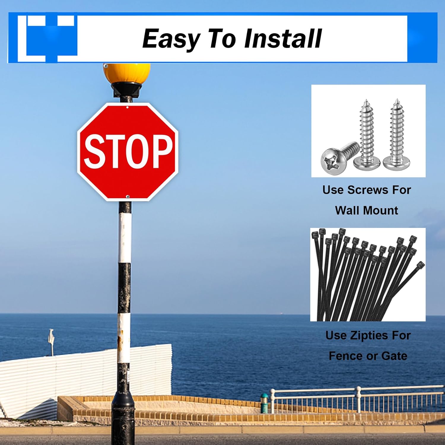 1Pack Stop Sign 12 Inch x12 Inch Stop Signs Traffic Nepal | Ubuy