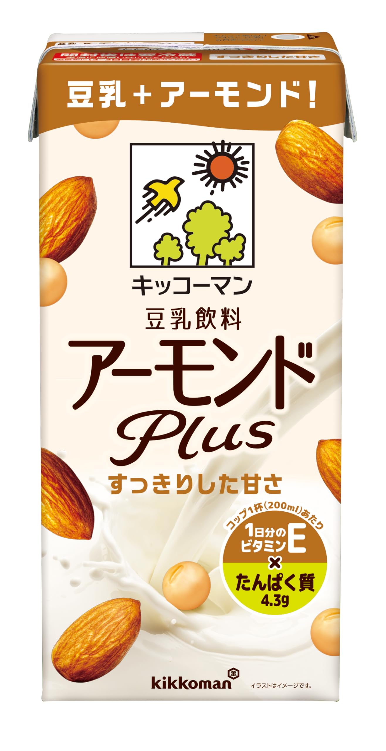 Amazon.co.jp: Kikkoman Soy Milk Beverage Almond Plus 33.8 fl oz (1000 ...